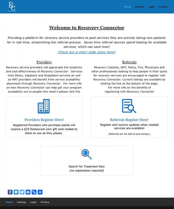 Recovery Connector ~ TLH Web Solutions LLC